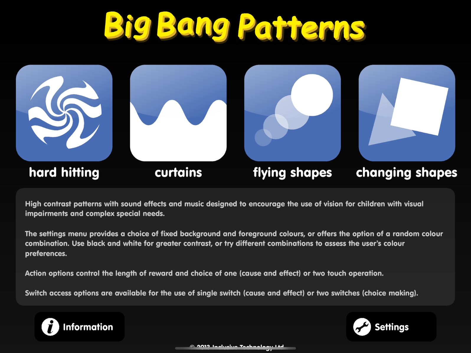 Big Bang Patterns iPad App - Inclusive Technology