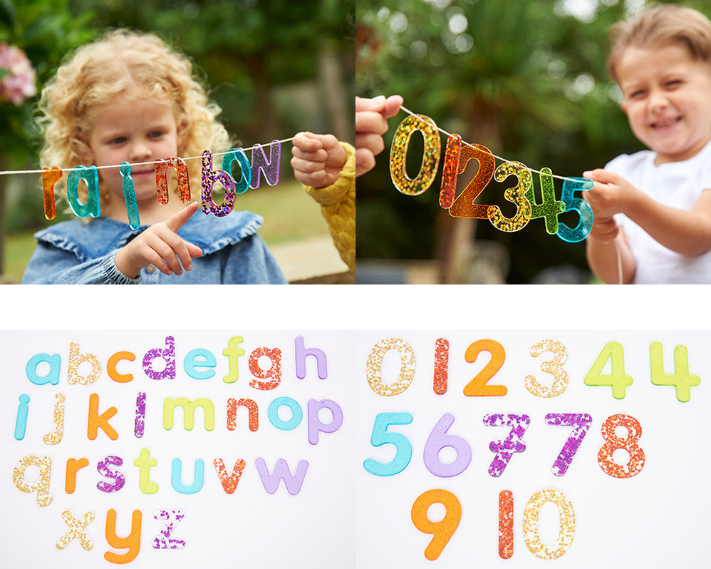 Rainbow Glitter Letters & Numbers - Inclusive Technology