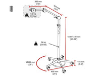 REHAdapt Pentalock Tele Floorstand (with counter weight) - Inclusive ...