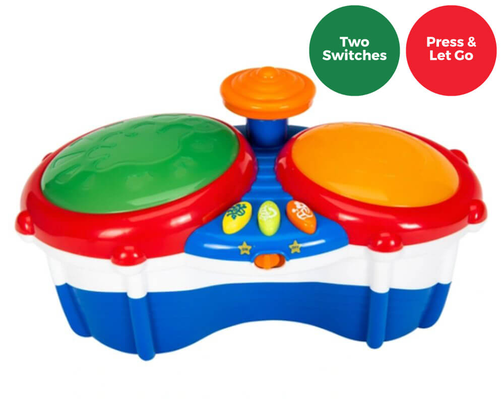 Switch Adapted Toy - Bongo Drums - Inclusive Technology